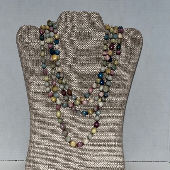 Jewelry | Multi Colored Seed Bead Extra Long Necklace 44 | Poshmark